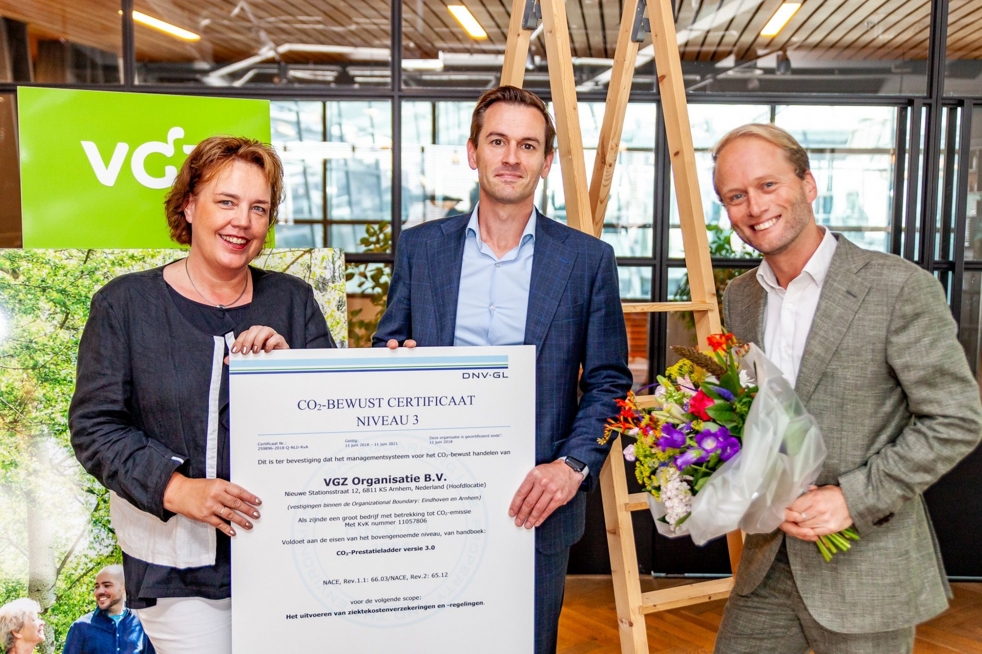 VGZ health insurer certified for the CO₂ Performance Ladder