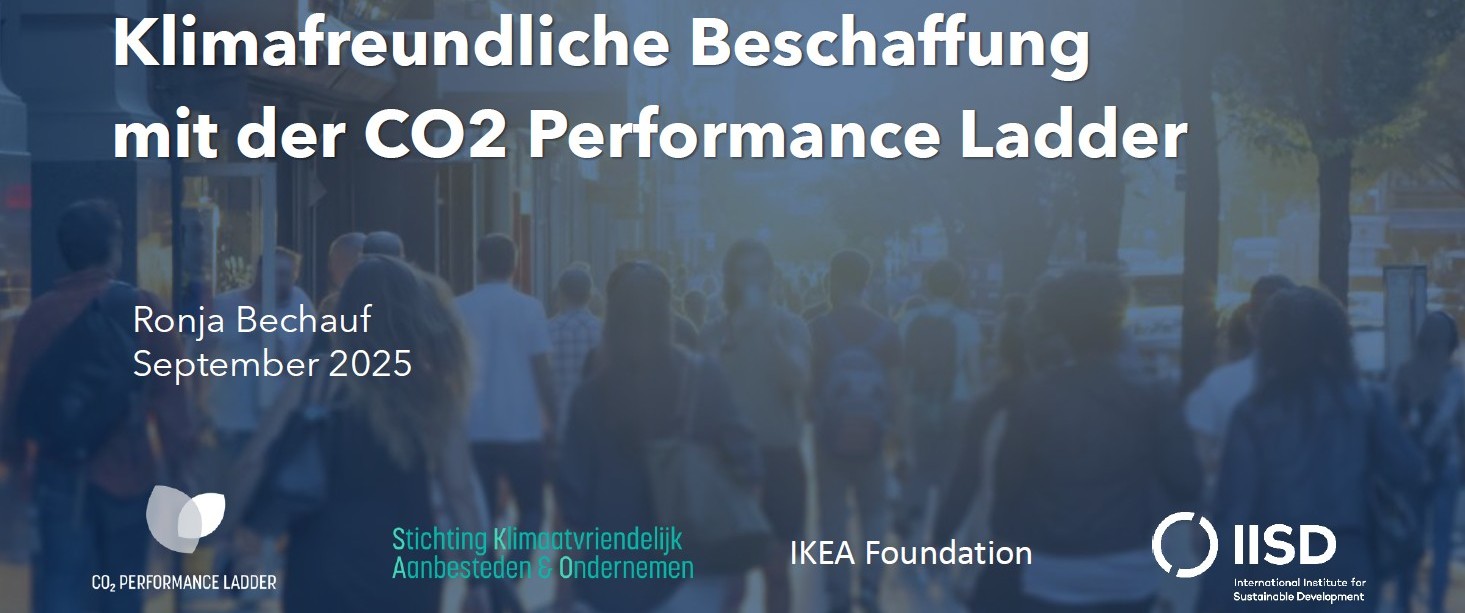 Lessons from Germany’s use of the CO₂ Performance Ladder